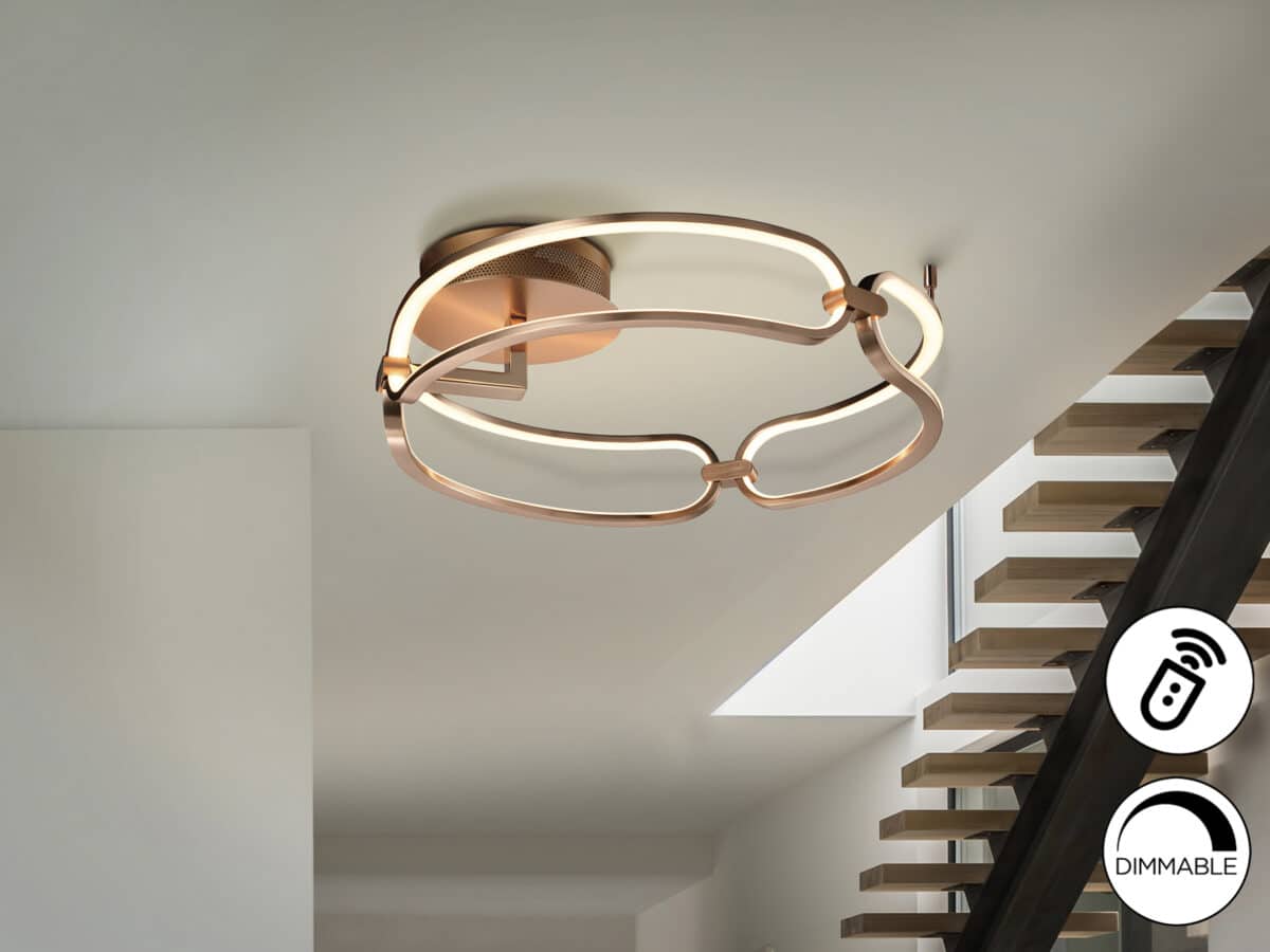 Rose Gold LED Ceiling Lamp: Elevate Your Space with Colette - Lux Lighting
